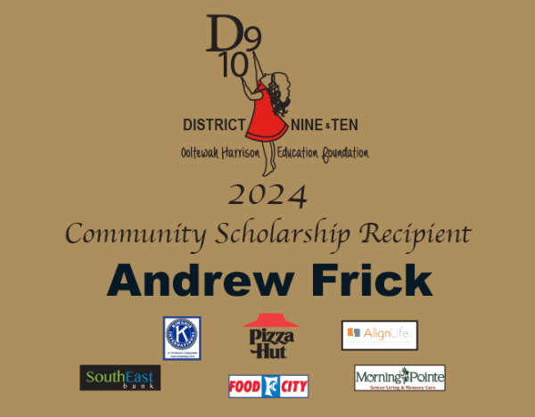 Andrew Frick - Community Scholarship Recipient - District Nine Ooltewah ...